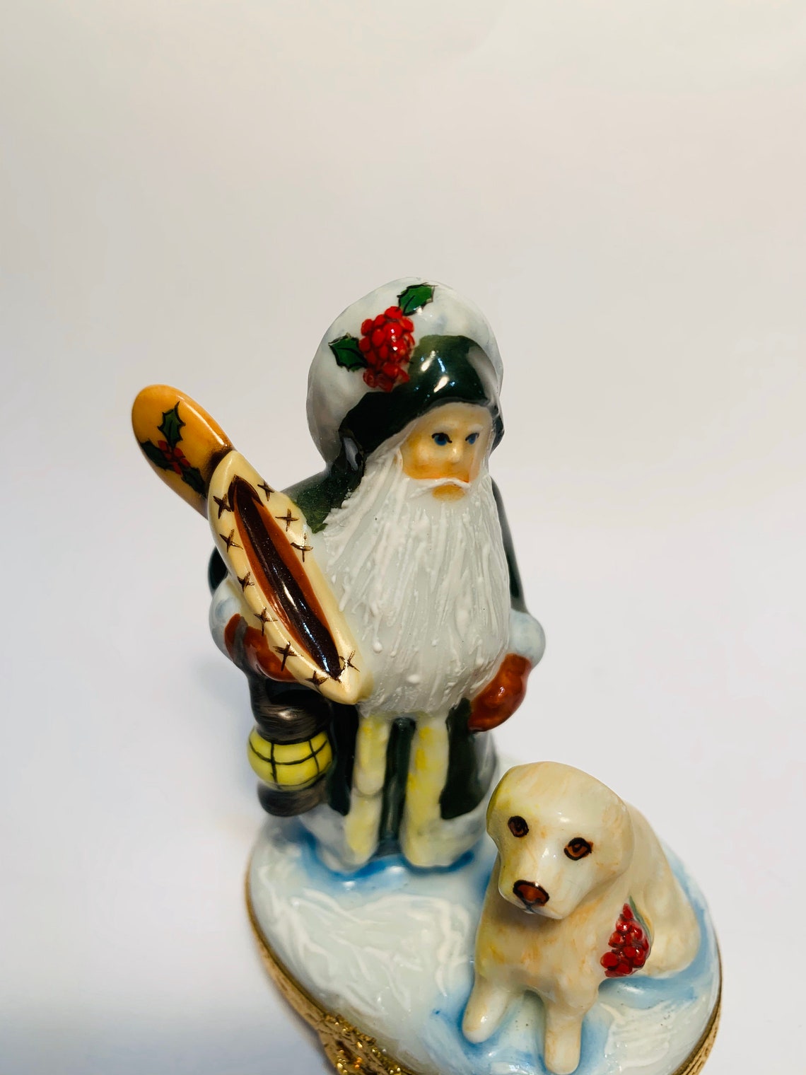 FATHER CHRISTMAS W/ Dog Lynn Haney Collection ARTORIA | Etsy
