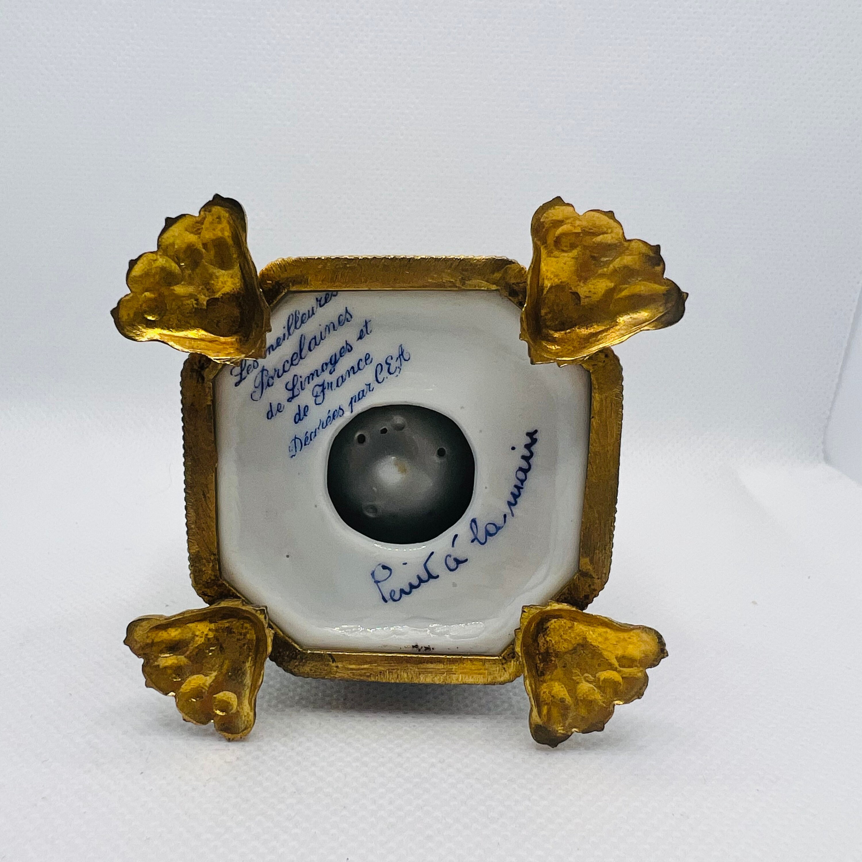 Stunning ANTIQUE Limoges INKWELL With Cherub on Dolphin | Etsy