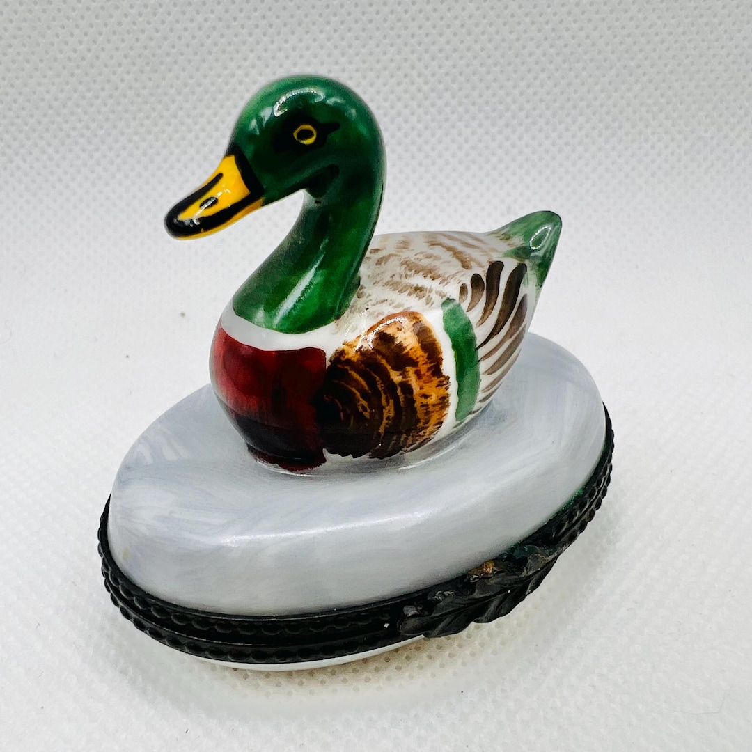 Mallard Duck ~ ROCHARD ~ Limoges Box ~ Peint Main ~ France - Etsy
