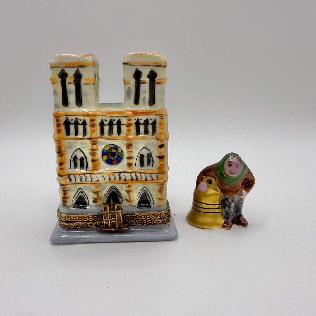 Notre-dame De Paris W/ Quasimodo ~ Limoges Trinket Box ~ Peint Main ...