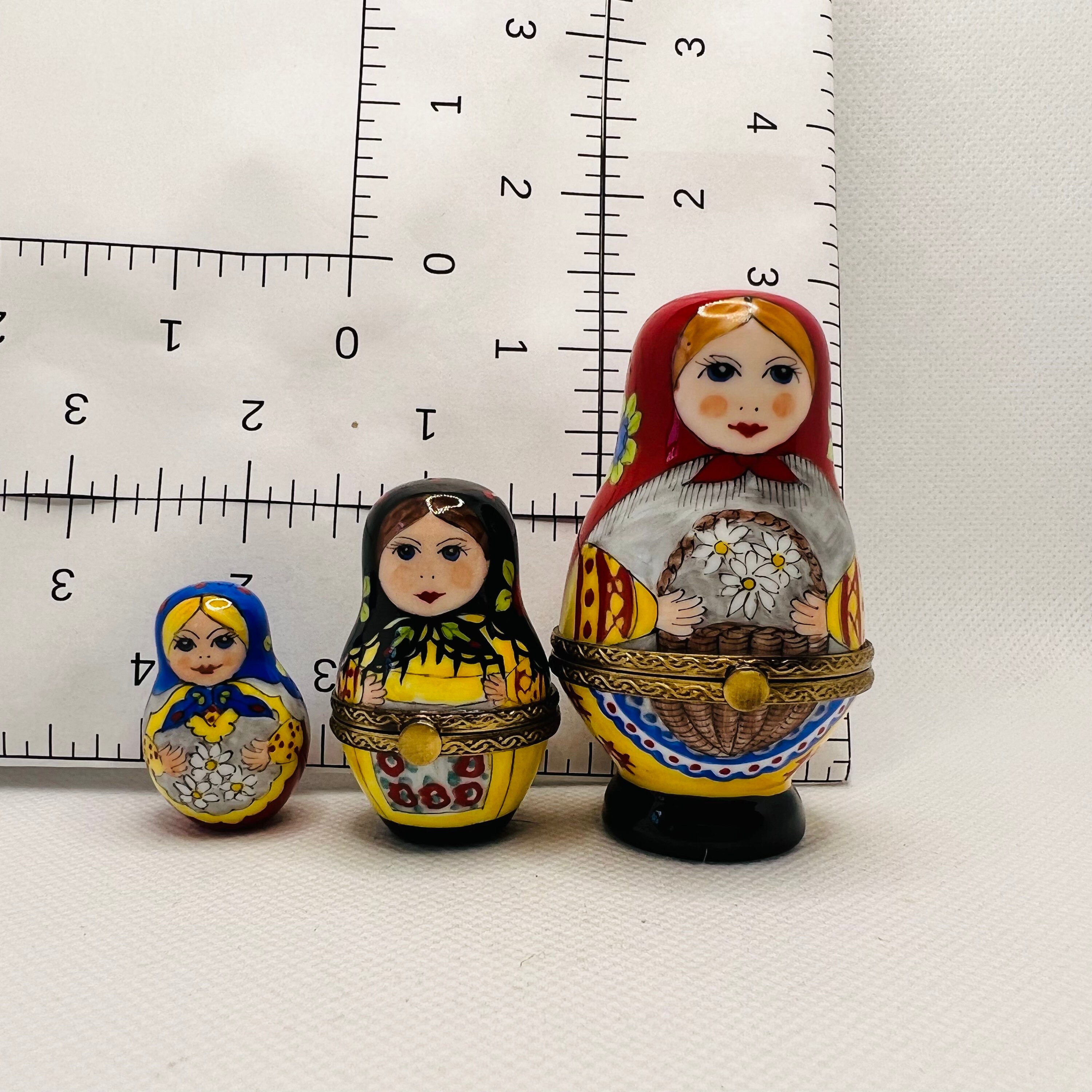 RARE Stunning Ukrainian/ Russian Matryoshka Nesting Dolls Limoges ...