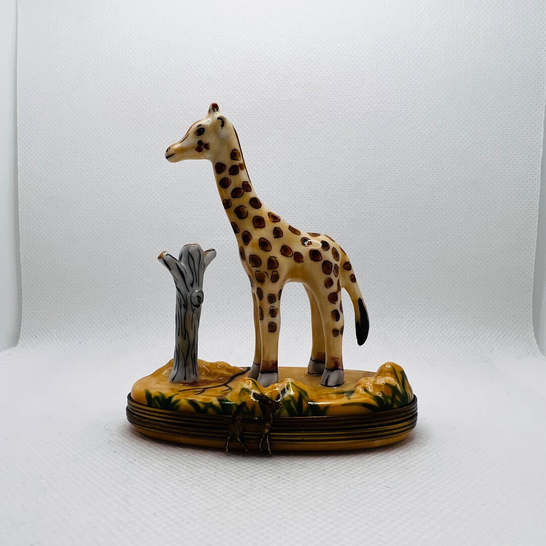 Rare Beautiful GIRAFFE ~ Limoges Trinket Box ~ Peint Main (hand-painted ...