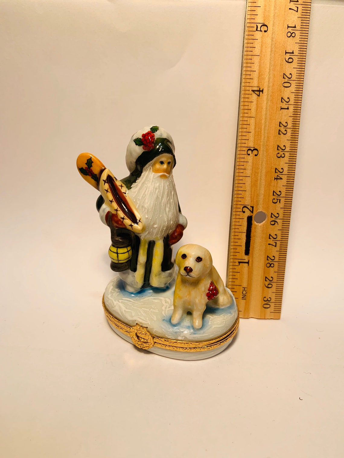 FATHER CHRISTMAS W/ Dog Lynn Haney Collection ARTORIA - Etsy