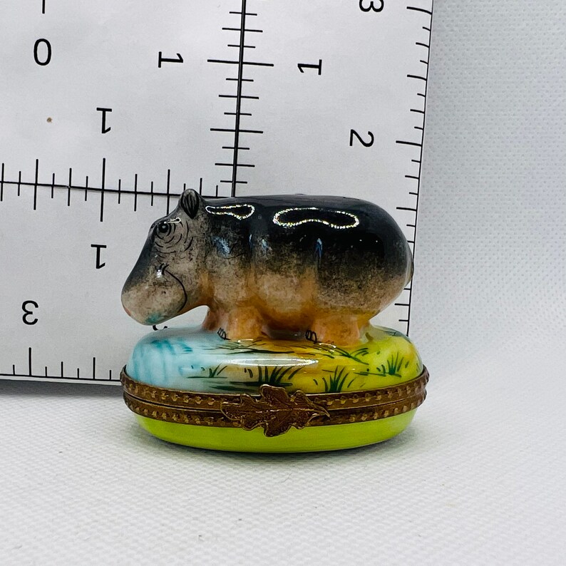 Adorable Smiling Hippopotamus ~ Parry Vieille (P.V.) ~ Limoges Box ...