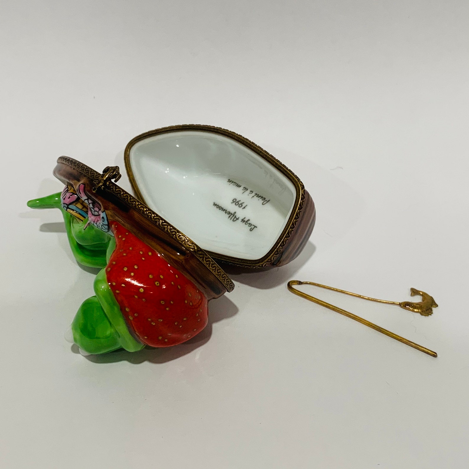KERMIT the FROG W/ Fishing Rod Bernardaud Limoges Trinket | Etsy