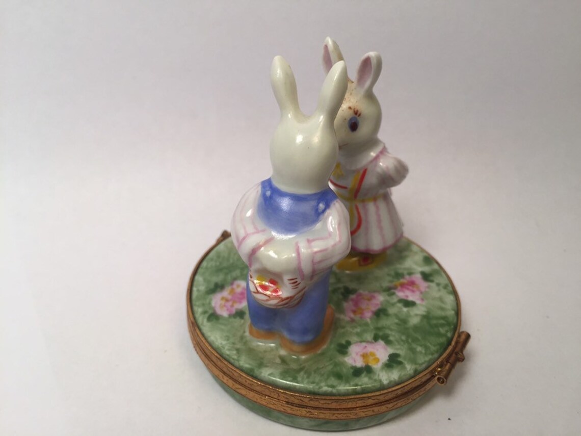 Adorable Courting KISSING BUNNIES Rabbits ARTORIA Limoges - Etsy