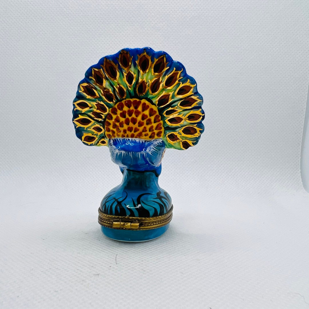 Rare Stunning PEACOCK Limoges Imports Limoges Trinket Box - Etsy
