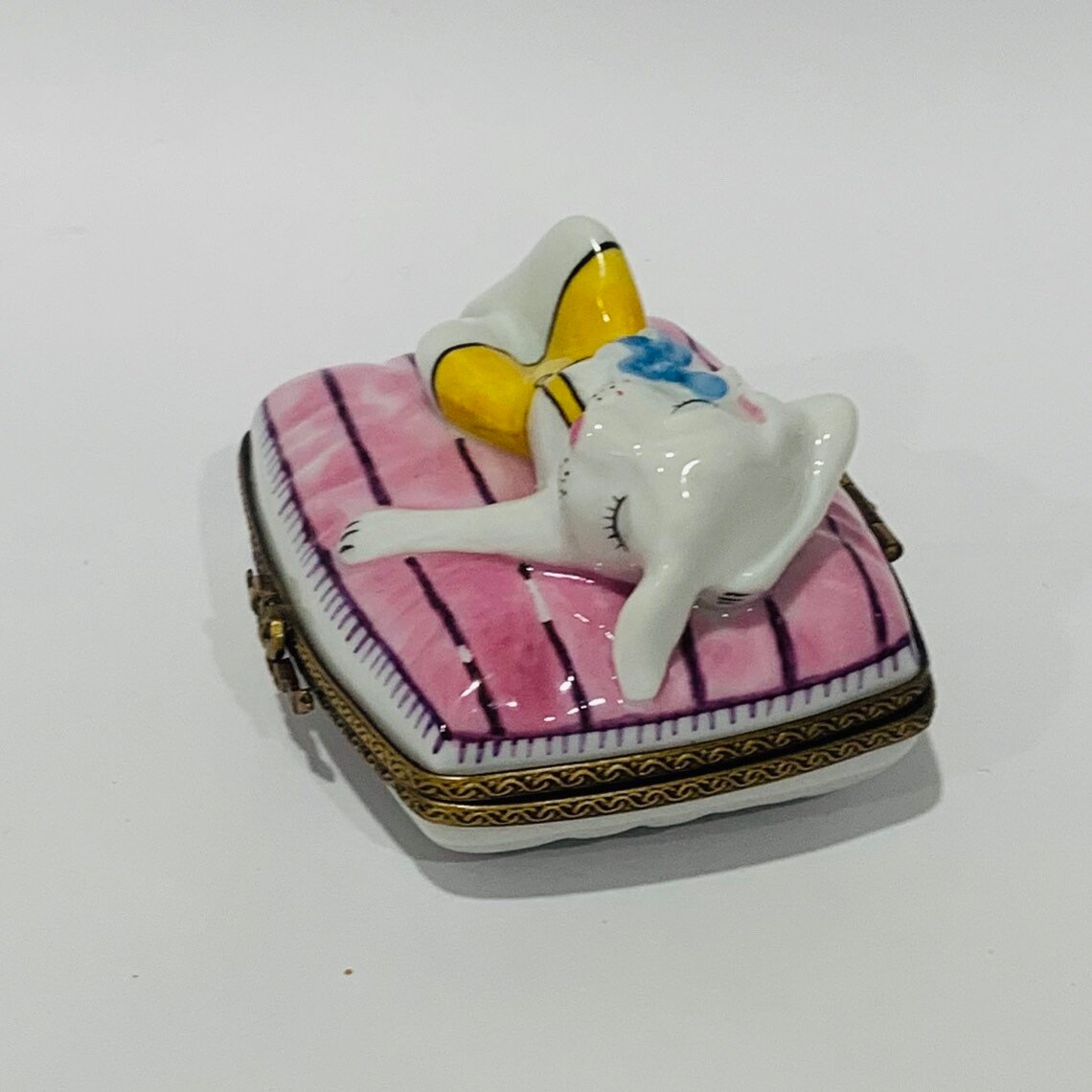 Rare SLEEPING BUNNY RABBIT Limoges Trinket Box Peint Main - Etsy