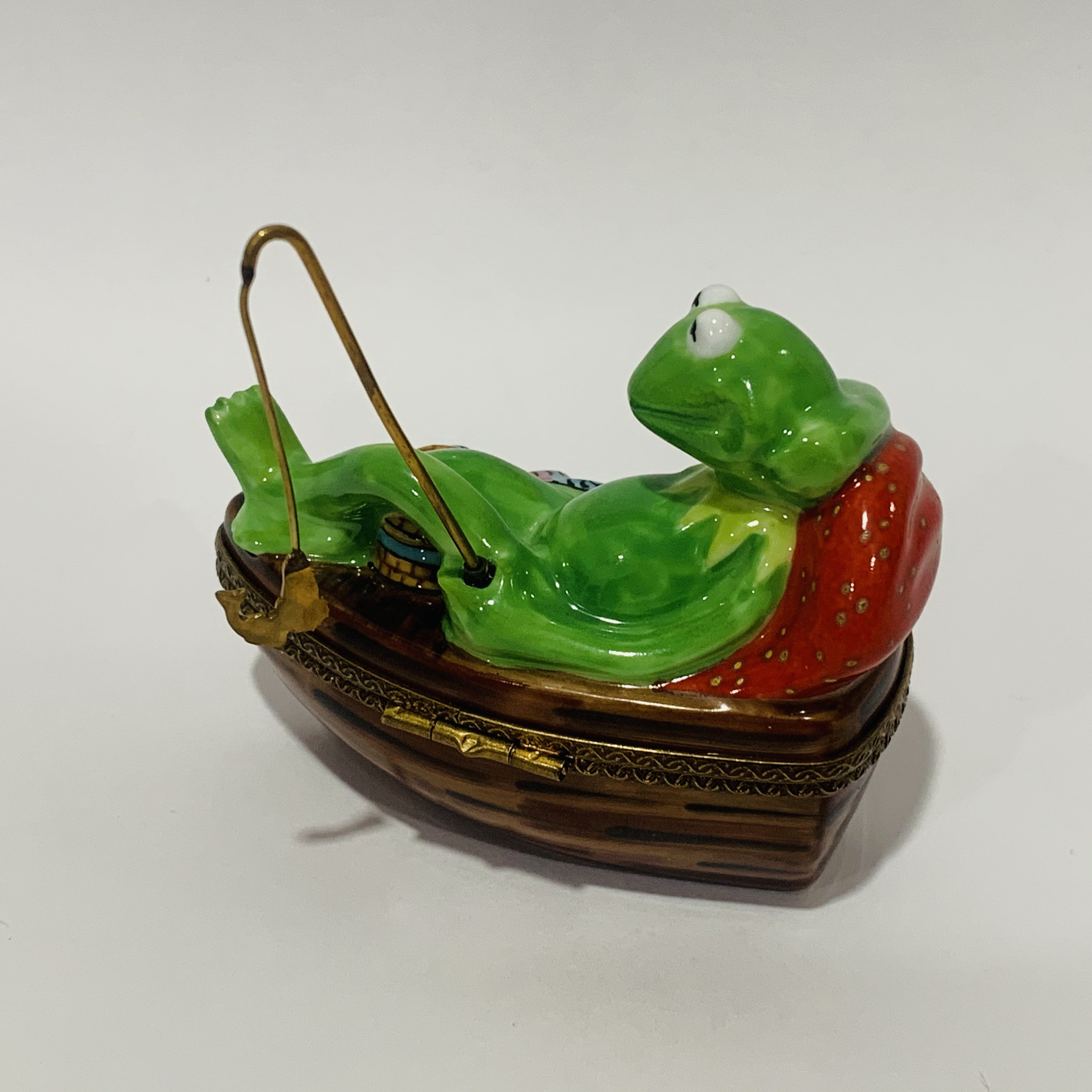 KERMIT the FROG W/ Fishing Rod Bernardaud Limoges Trinket - Etsy