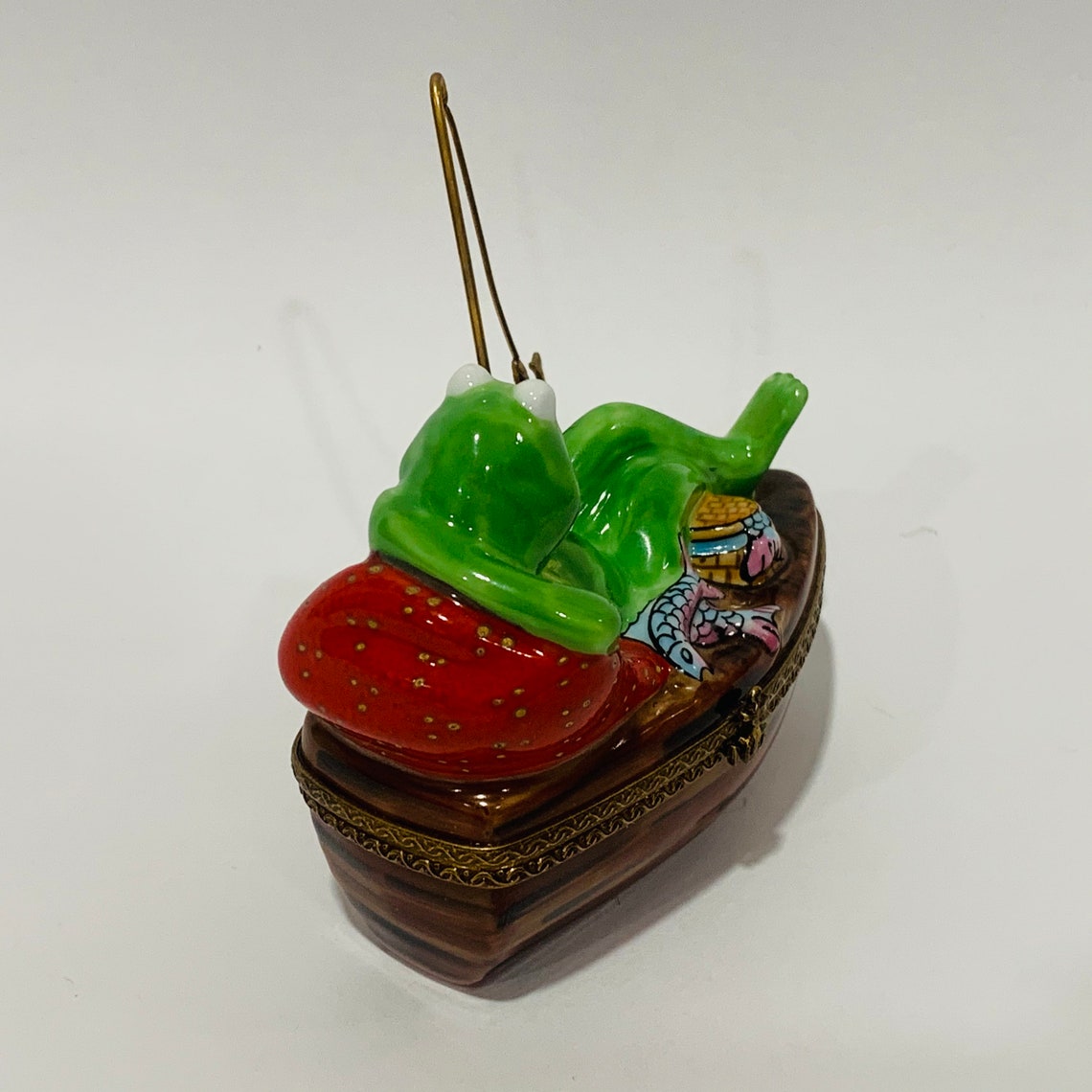 KERMIT the FROG W/ Fishing Rod Bernardaud Limoges Trinket - Etsy
