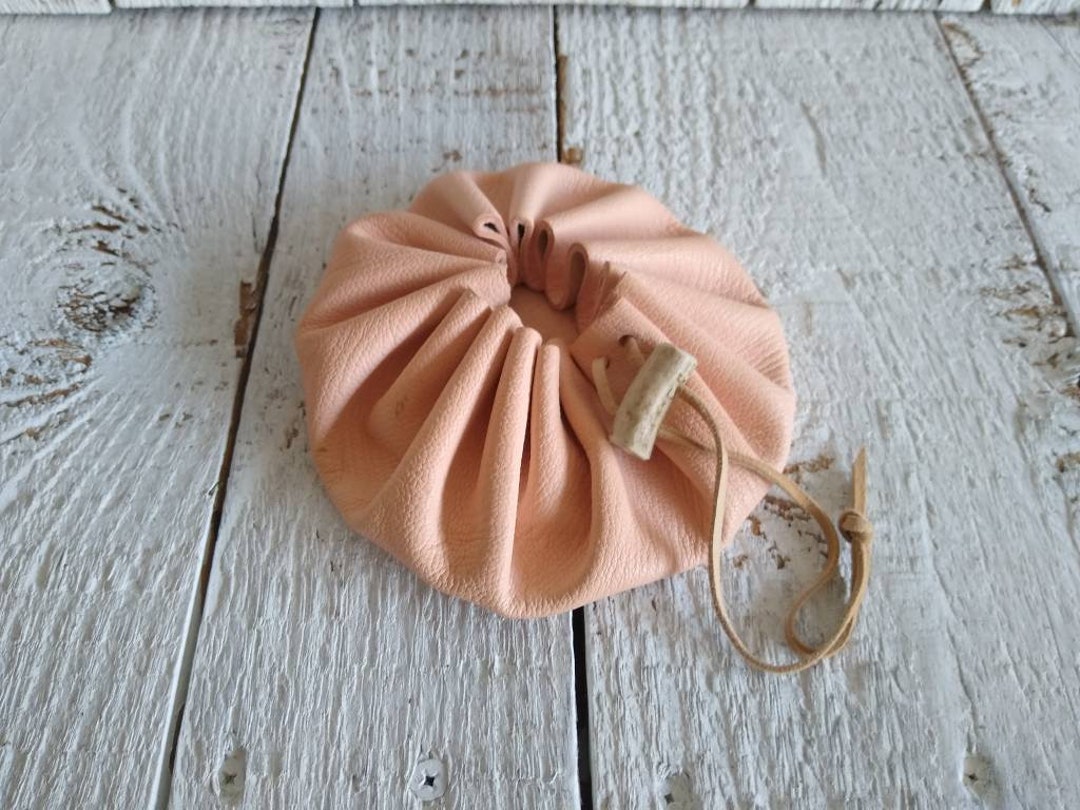 Handmade Leather Drawstring Pouch - Etsy