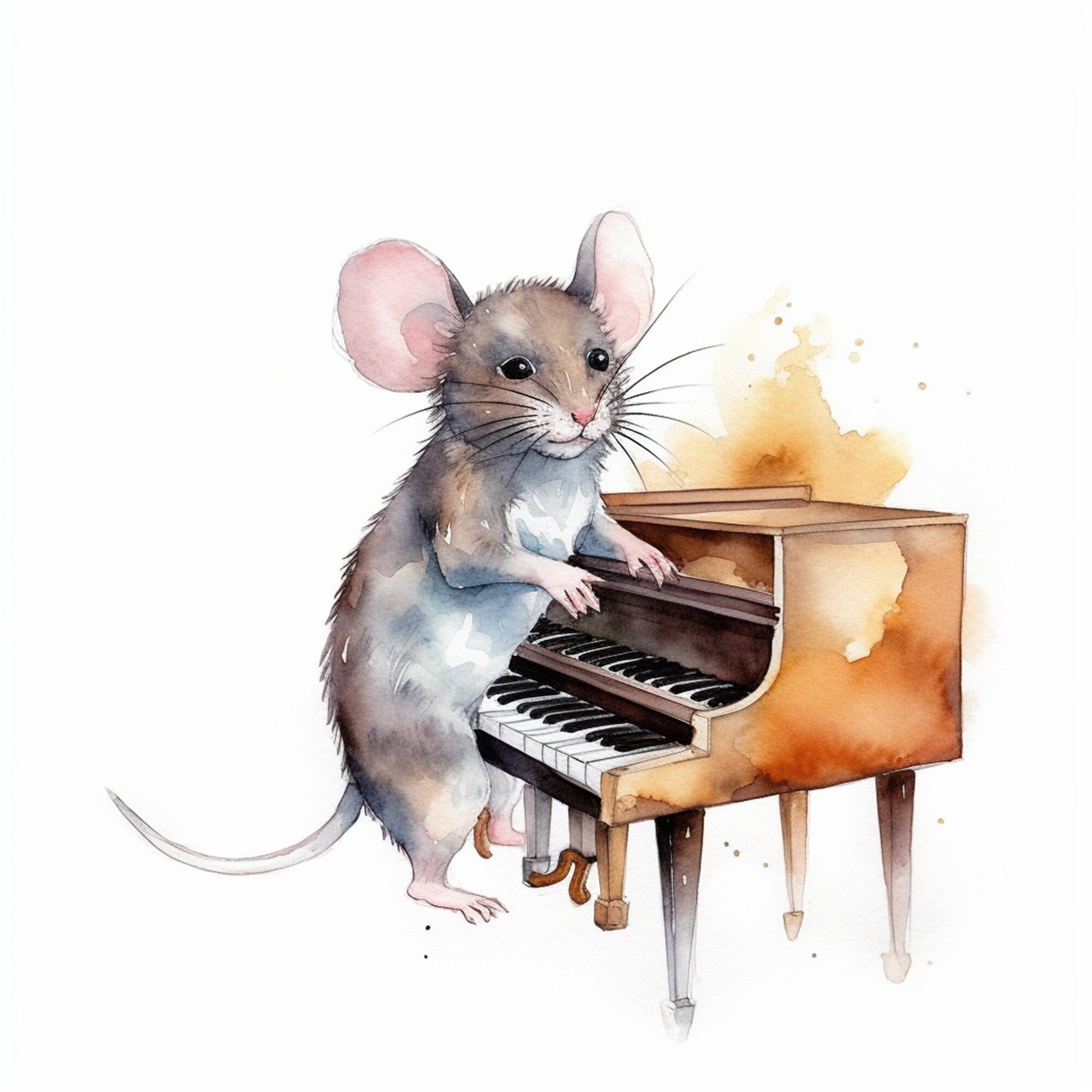 Mice With Music Instruments Clipart - 12 High Quality Transparent ...