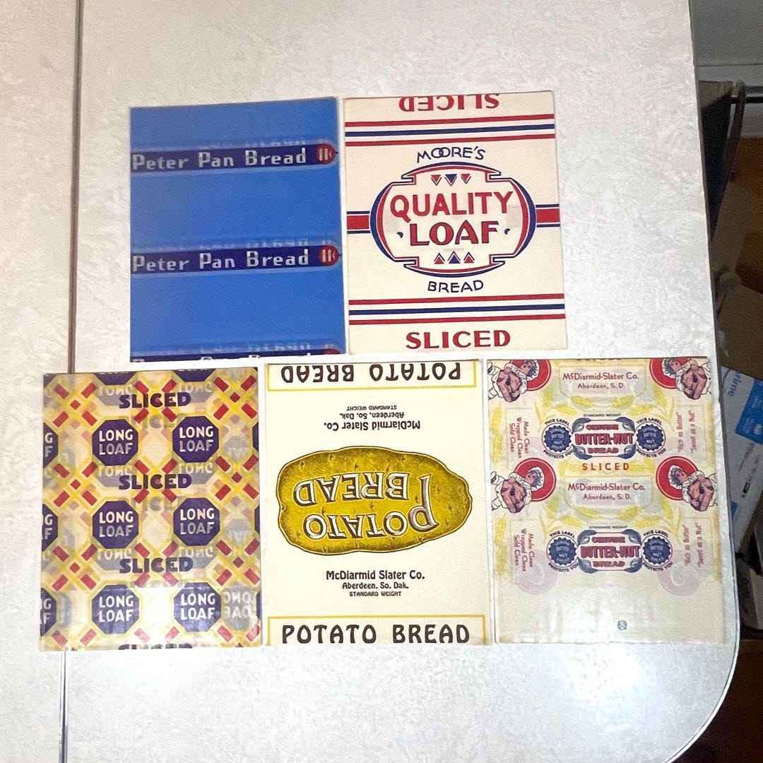 NOS Vintage Bread Wrappers Lot: 1940s Wax Paper Ephemera - Etsy UK