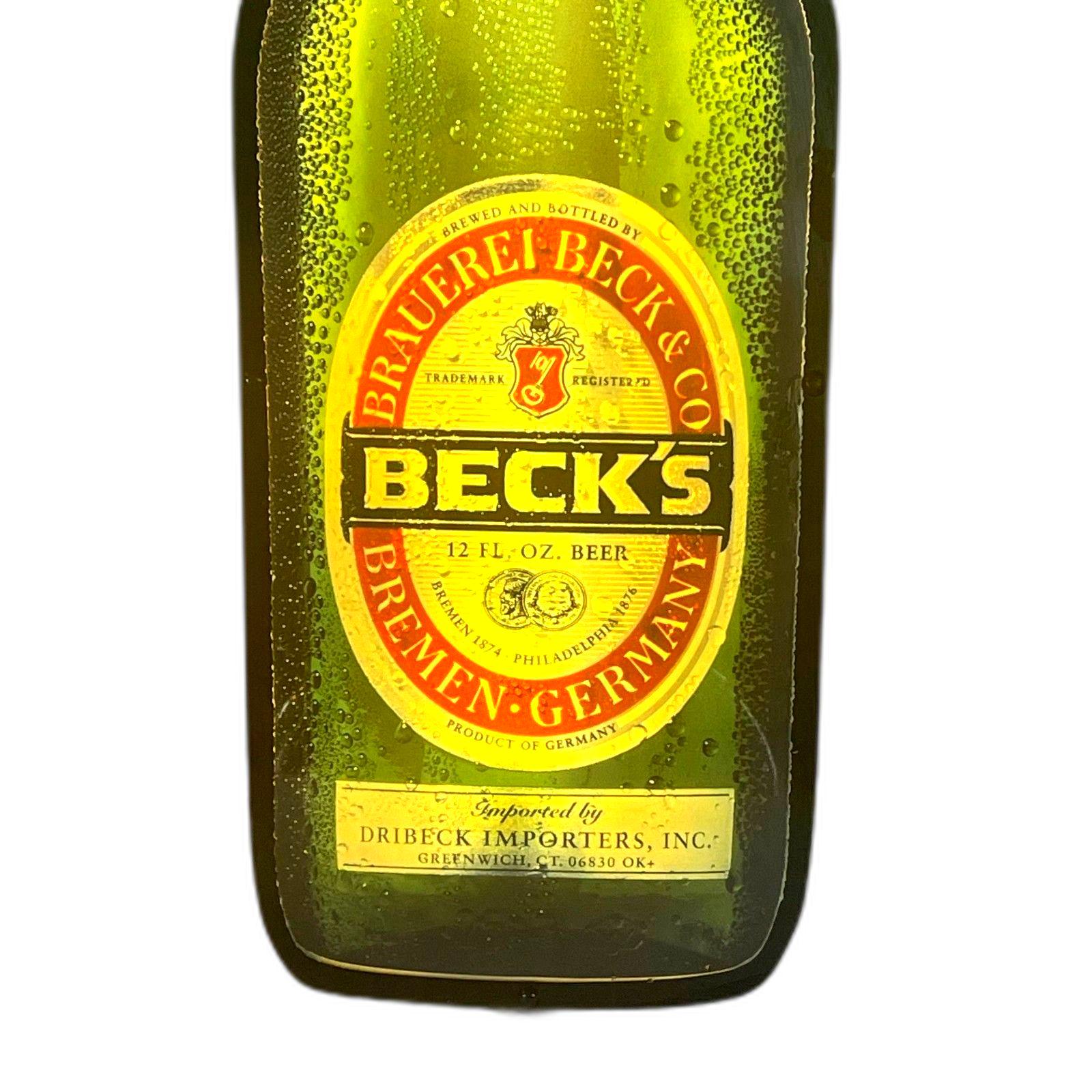Vintage Beck's Beer Lighted Bottle Sign, Retro Bar Decor - Etsy