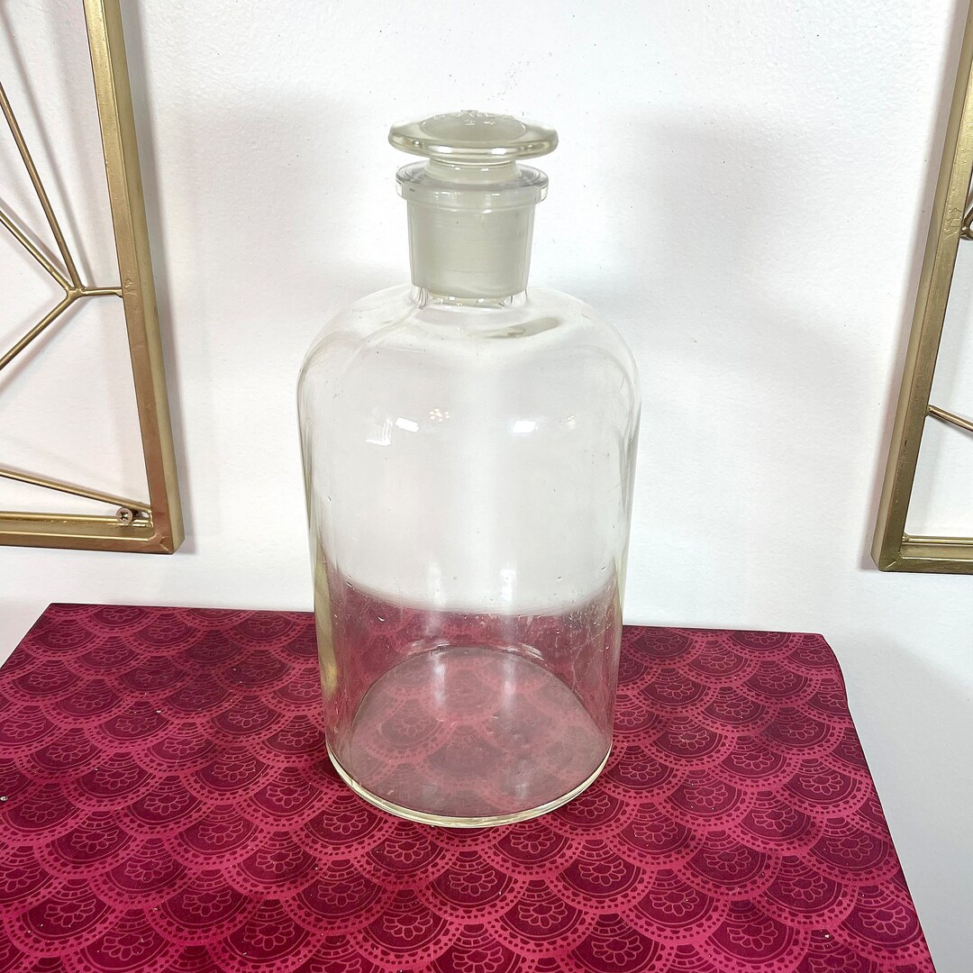 Vintage Pyrex 34 Apothecary / Chemistry Bottle With Glass Stopper - 2 ...