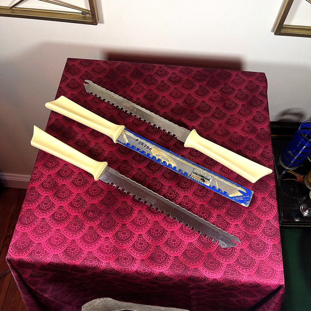 Vintage Quikut Quikkle Double Serrated cut Anything Food Knife, Made in ...