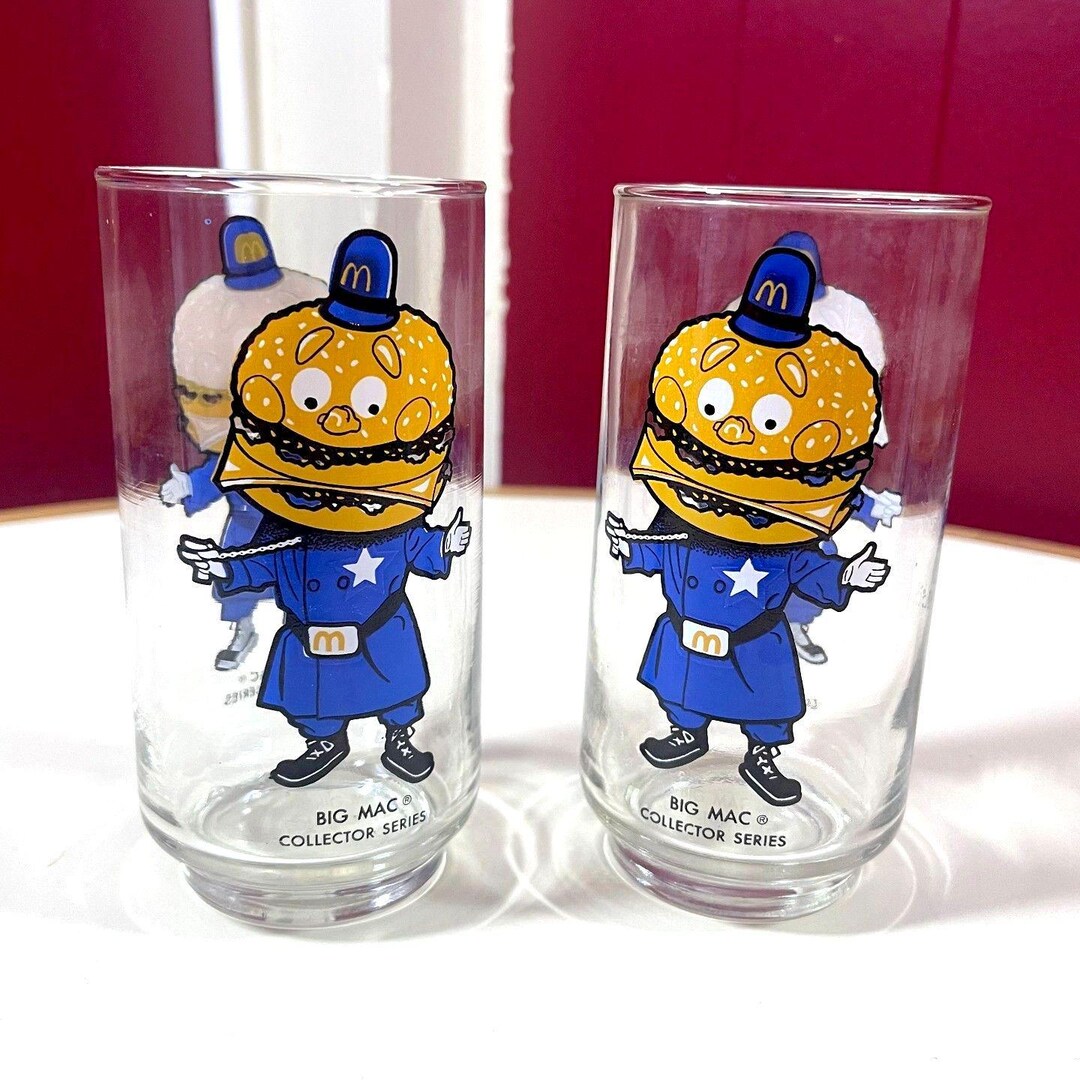 Vintage 1977 Mcdonald's Big Mac Collector Glasses / Tumblers, Excellent ...