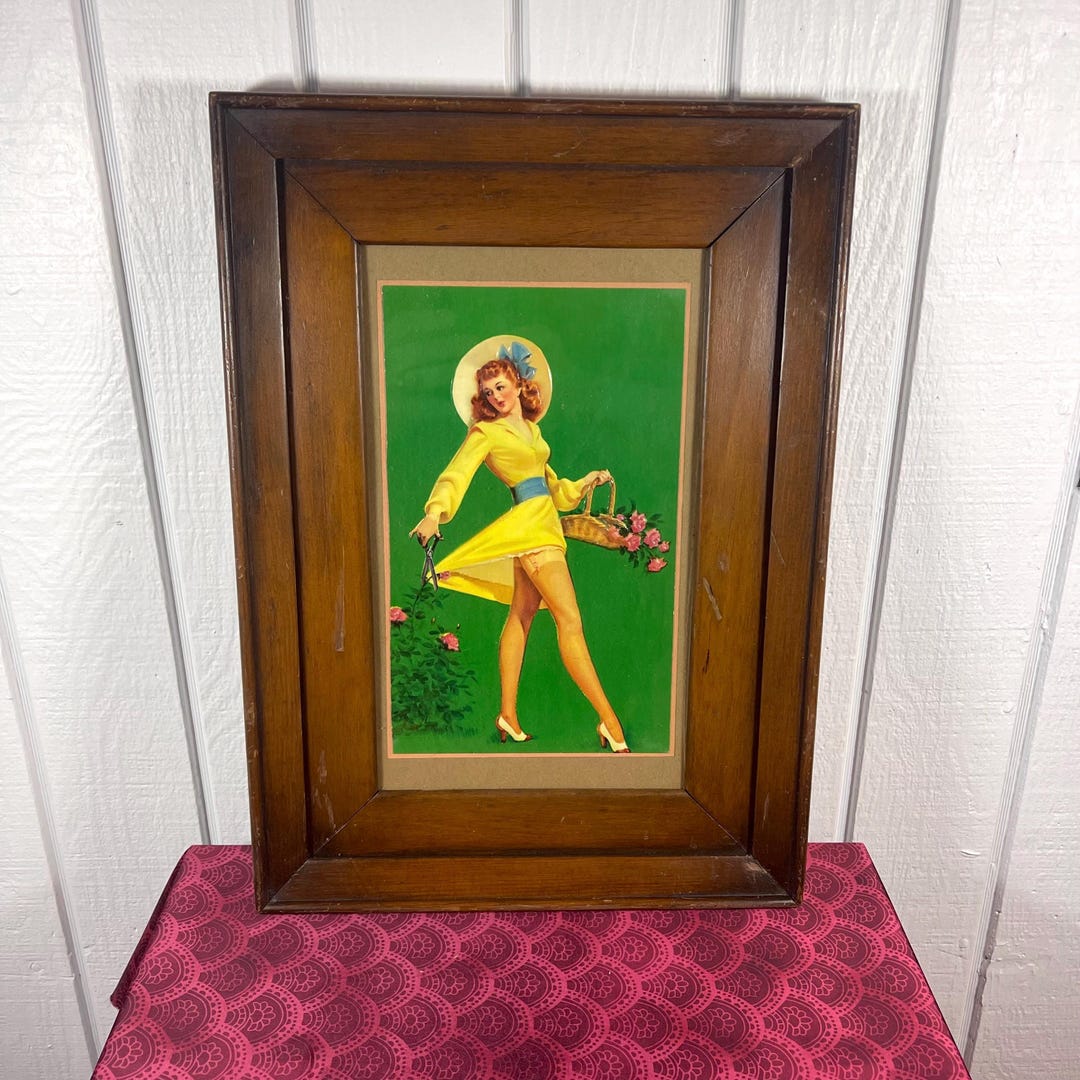 Vintage Art Frahm Pin-up Print: 1950s Framed Lithograph - Etsy