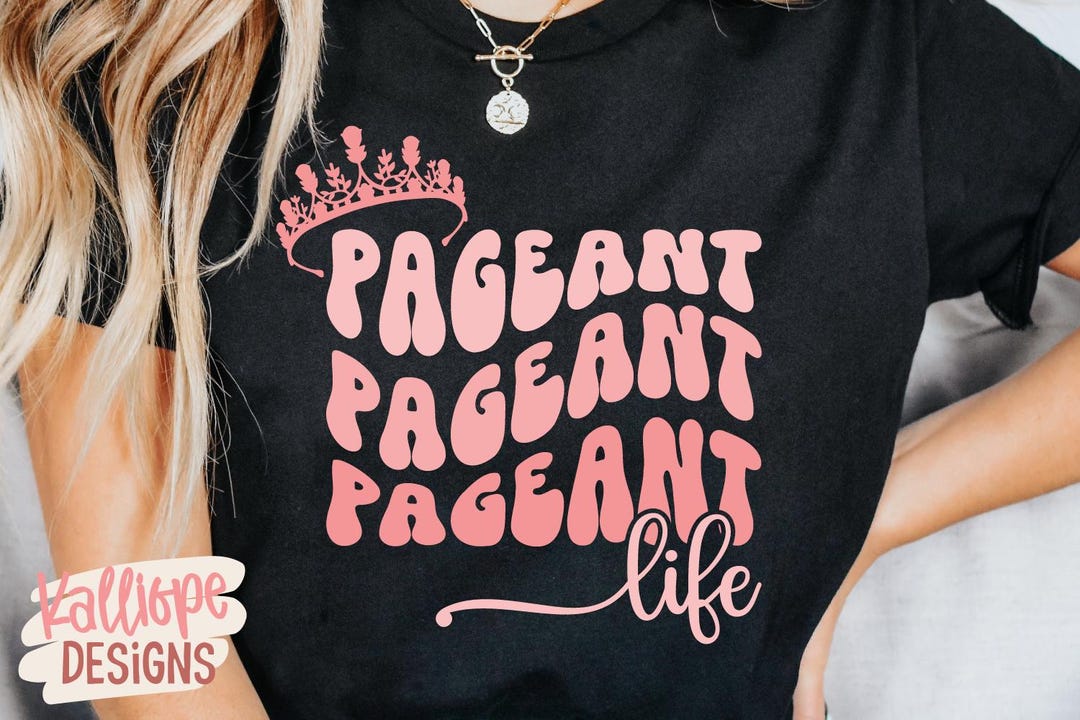 Retro Pageant Life SVG, Tiara SVG, Crown SVG, Pageant Mom, Beauty Queen ...
