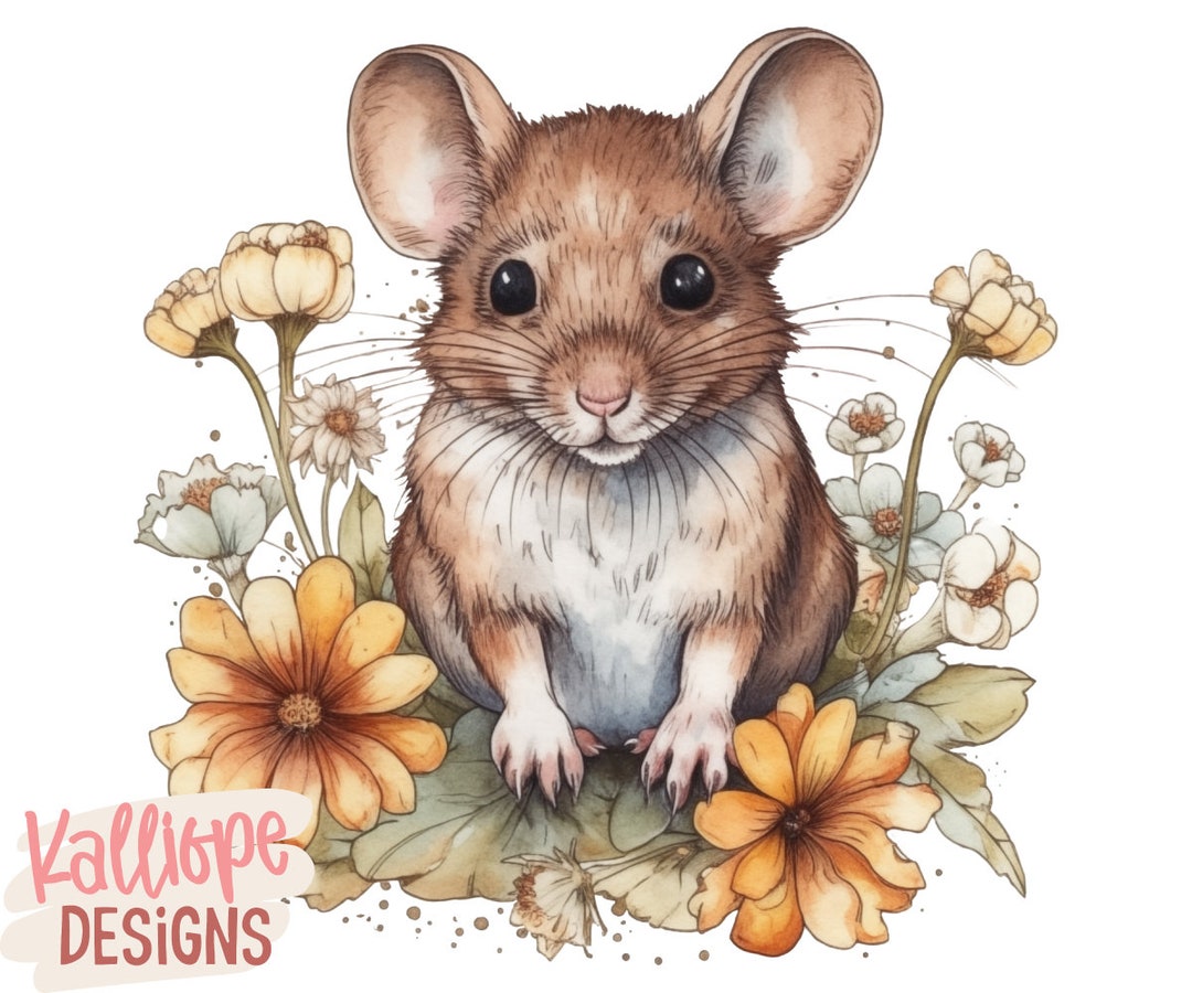 Field Mouse PNG, Mouse Sublimation, Cottagecore PNG, Nature, Cute Mouse ...