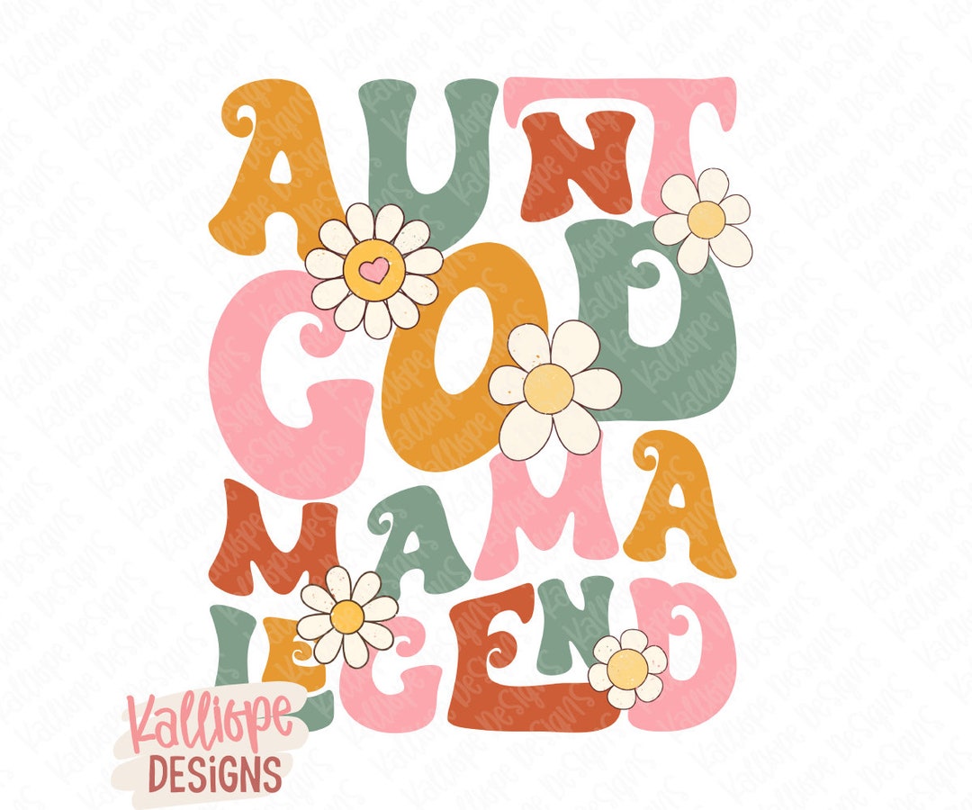 Aunt Godmama Legend PNG, Cute Godmother PNG, Retro God Mama PNG ...