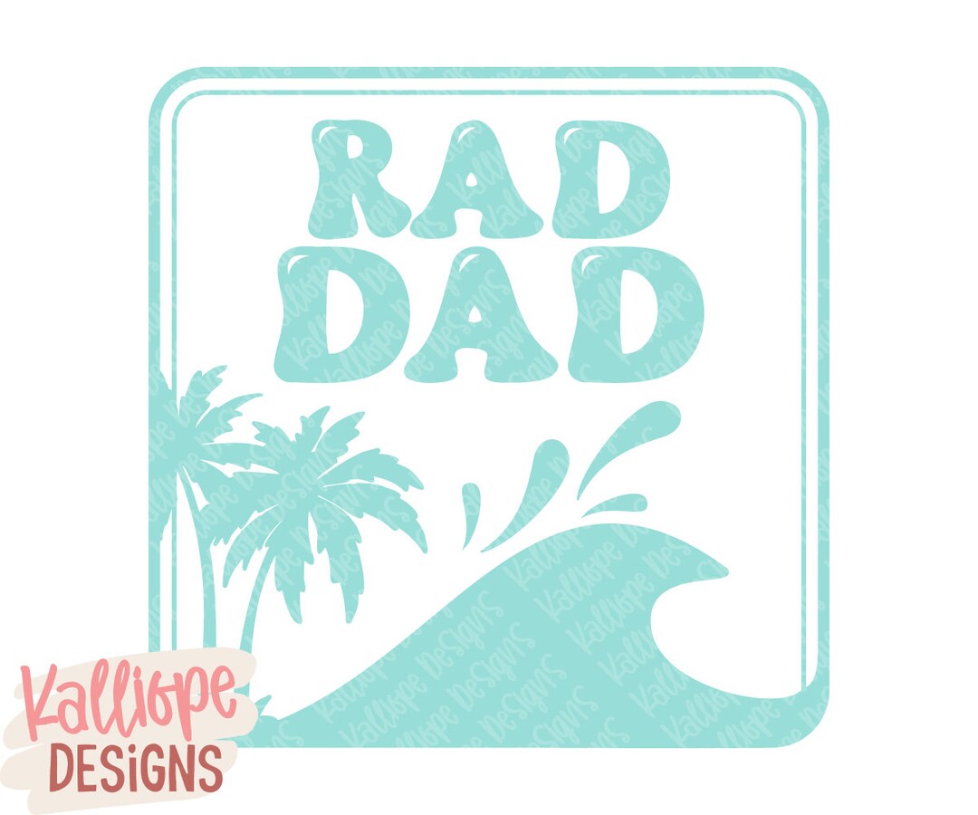 Rad Dad SVG, Surfing Svg, Surf Theme Svg, Baby Beach Design, One Year ...