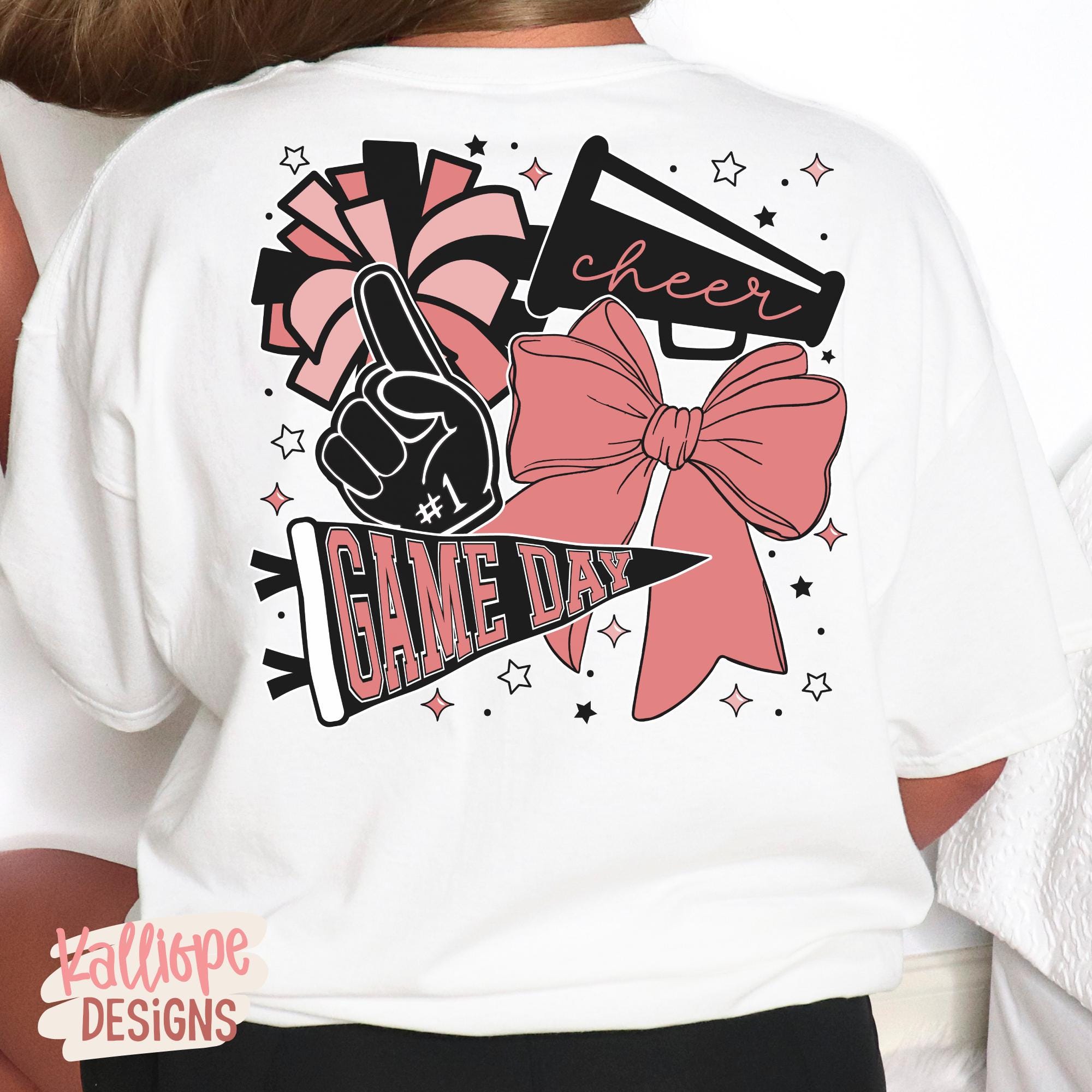 Preppy Cheer PNG, Coquette Cheer PNG, Game Day PNG, Cheerleading Png ...