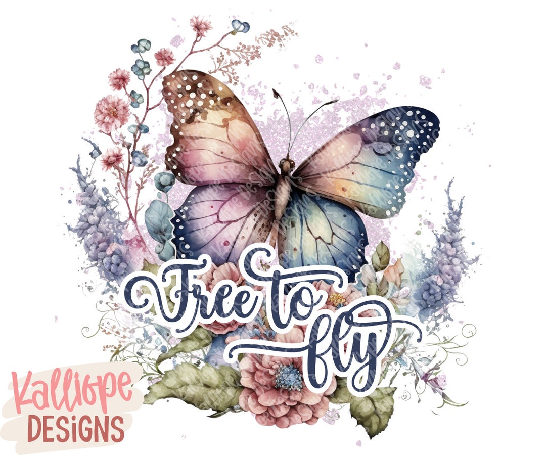 Free to Fly Png, Butterfly Sublimation, Hippie Png, Boho Png ...
