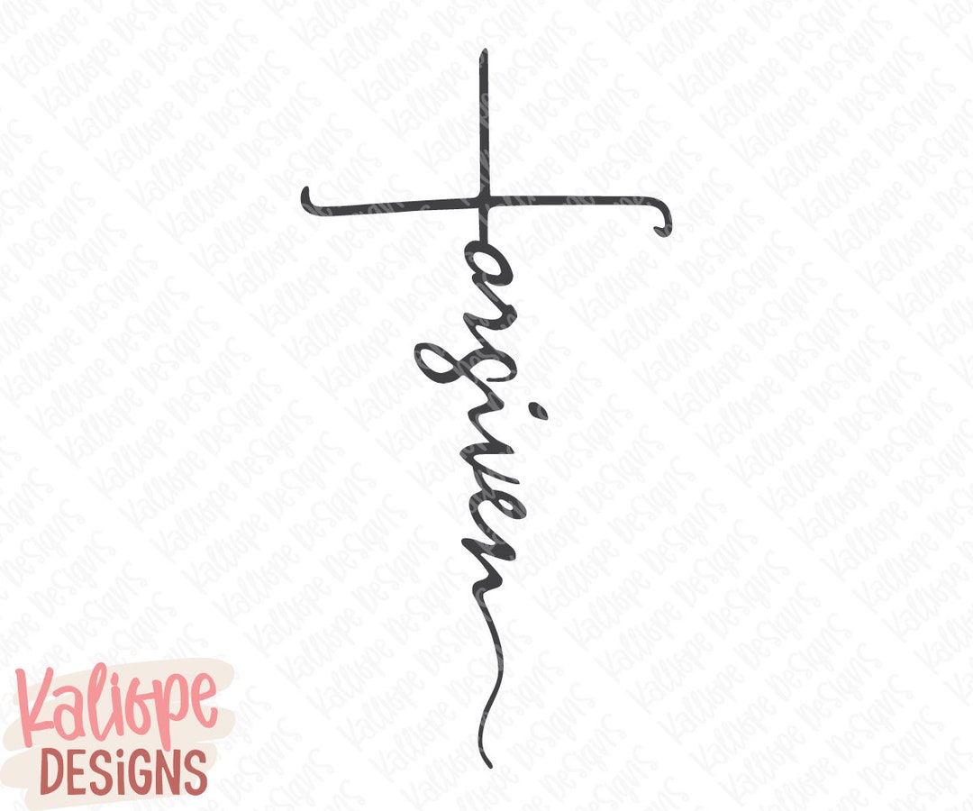 Forgiven Svg, Cross Svg, Christian Quote, Religious Cut File, Saved, T ...
