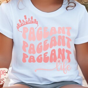 Retro Pageant Life SVG, Tiara SVG, Crown SVG, Pageant Mom, Beauty Queen ...