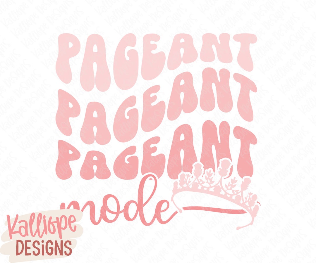 Retro Pageant Mode SVG, Tiara SVG, Crown SVG, Pageant Mom, Beauty Queen ...