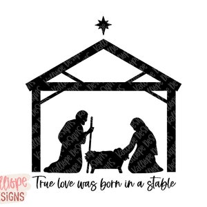 Christian Nativity SVG: Holy Family, Christmas Digital Download - Etsy