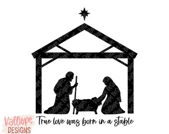 Nativity Glass Block SVG Nativity Stained Glass SVG Glass - Etsy