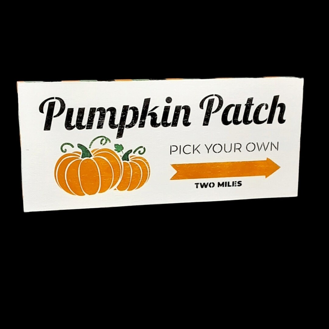Pumpkin Patch Painted Wood Sign, Fall Decor, 16 Crafted Autumn Shelf ...