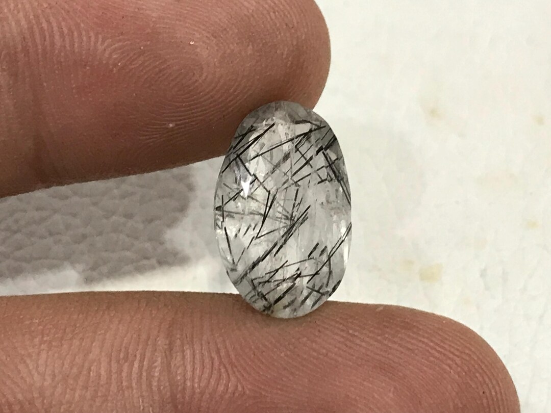 Oval Rutile Quartz Crystal | Natural Cut Stone, 8.70 Crt - Etsy