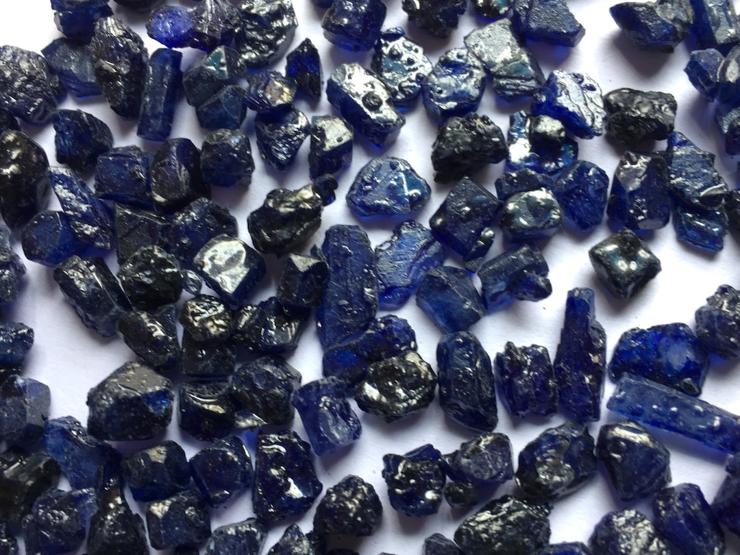 Glass Field Blue Rough 5 to 12 Mm. Glass Field Blue Glass Field Lot ...