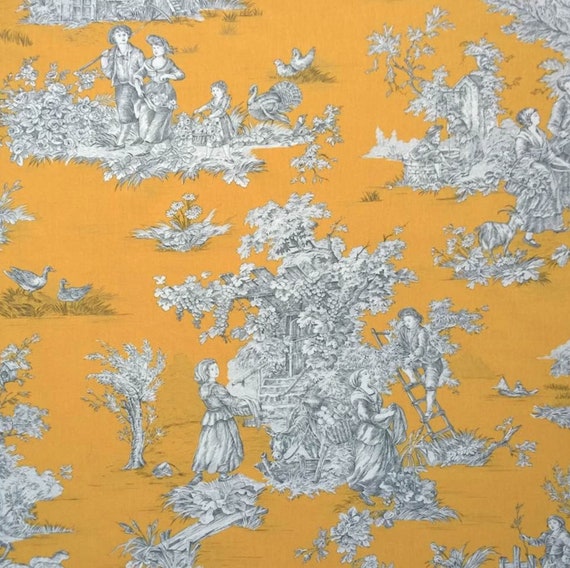 Toile De Jouy French Country Style Fabric | Etsy