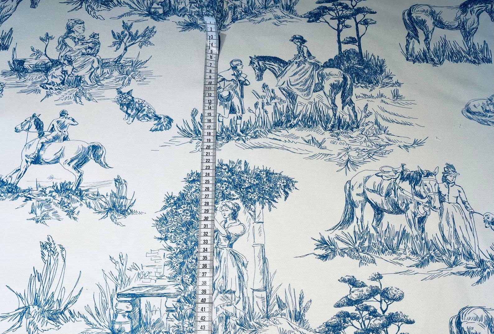 Toile De Jouy French Country Style Fabric Upholstery Fabric - Etsy