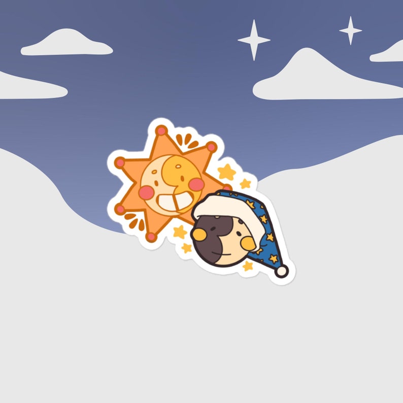 FNAF Sundrop & Moondrop Sticker | Security Breach Daycare Attendant ...