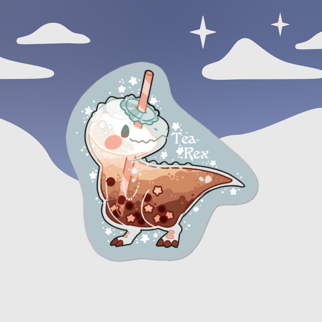 Tea-rex the Bubble Tea Dino - Etsy