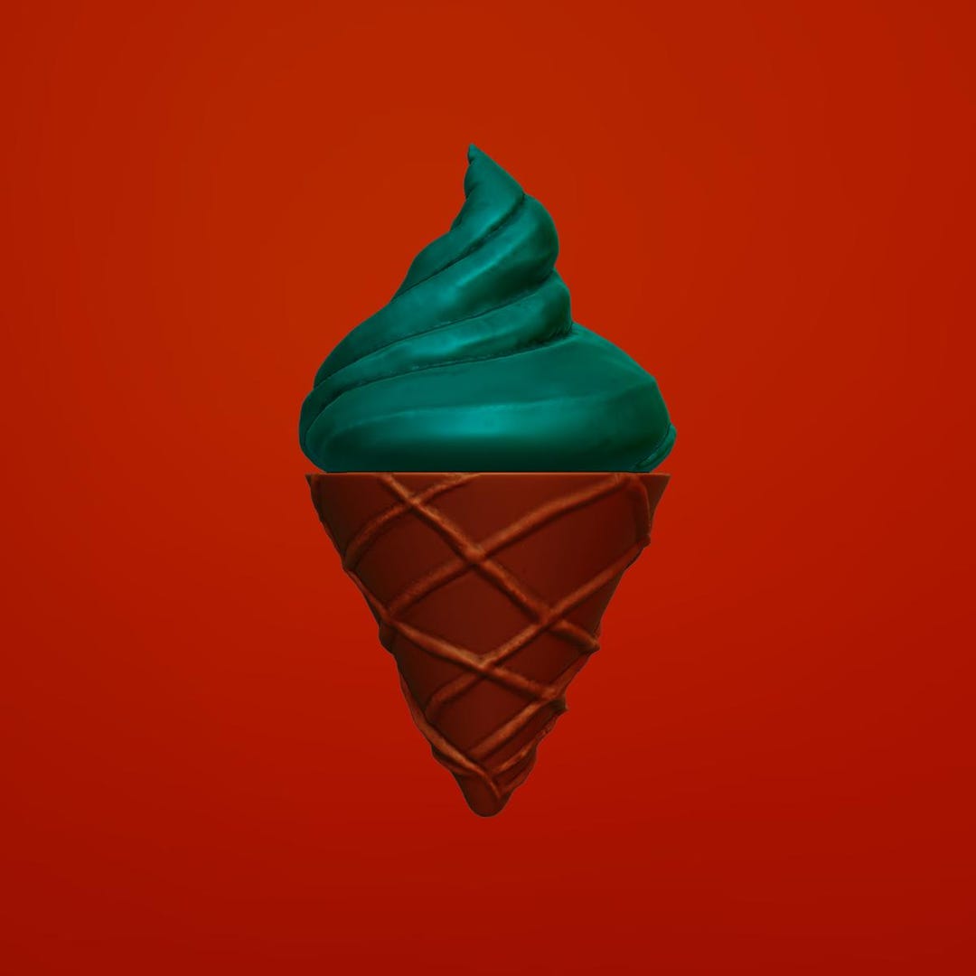 Stl--ice Cream in Cone Sculpture Stl File for 3d Printing - Etsy