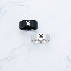 Minecraft Rings for Couple Minecraft Gaming Inspired Rings - Etsy