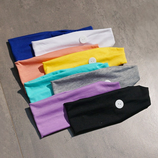 Headband With Buttons For Mask Etsy