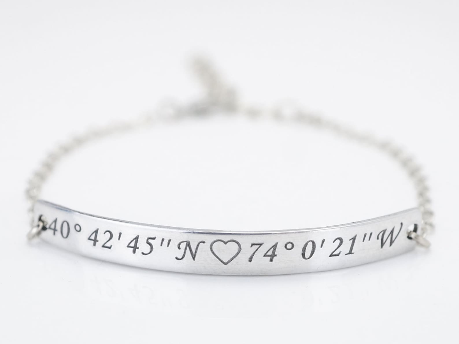 Womens Custom GPS Coordinates Bracelet Anniversary Gifts for | Etsy