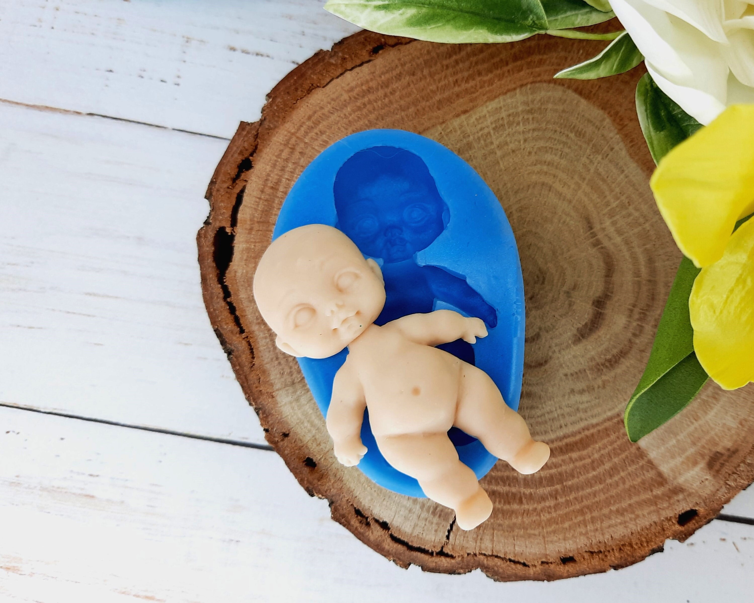Silicone Mold of Doll Size 5,9х3,5 Cm/2,3х1,4 Inch Doll Mold for Clay ...