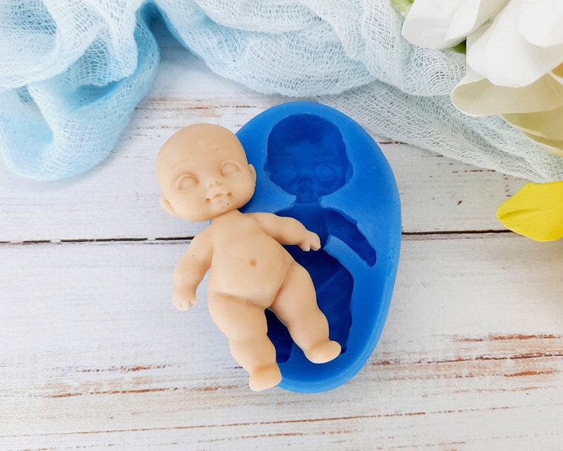 Silicone Mold of Doll Size 5,9х3,5 Cm/2,3х1,4 Inch Doll Mold for Clay ...