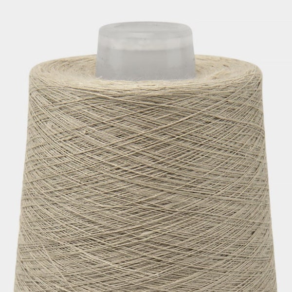 100 Linen Yarn, 500g 17.6oz Cones, White Color Dyed Flax Thread, Single ...