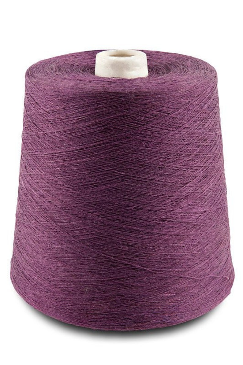 100% linen yarns 500g 17.6oz cones red violet color | Etsy