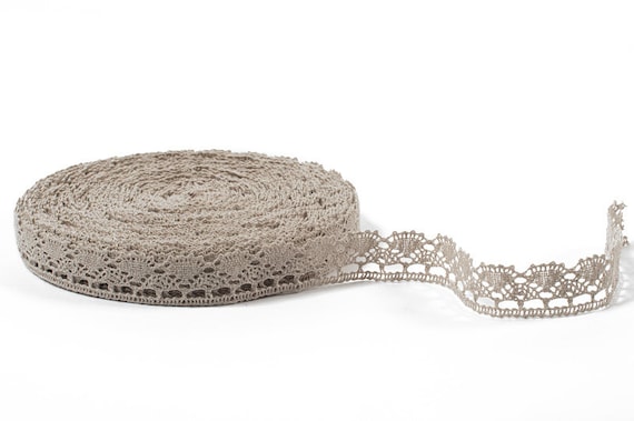 Natural 100% Linen Lace Trim From Undyed Flax Yarn Color - Etsy