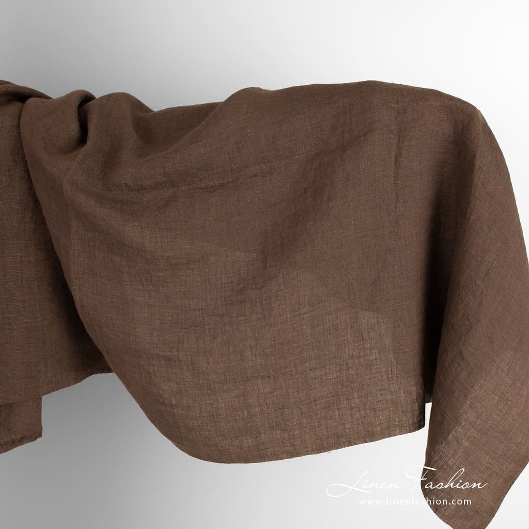 Linen Fabric in Green and Violet Melange | Washed Linen Fabrics | Width ...